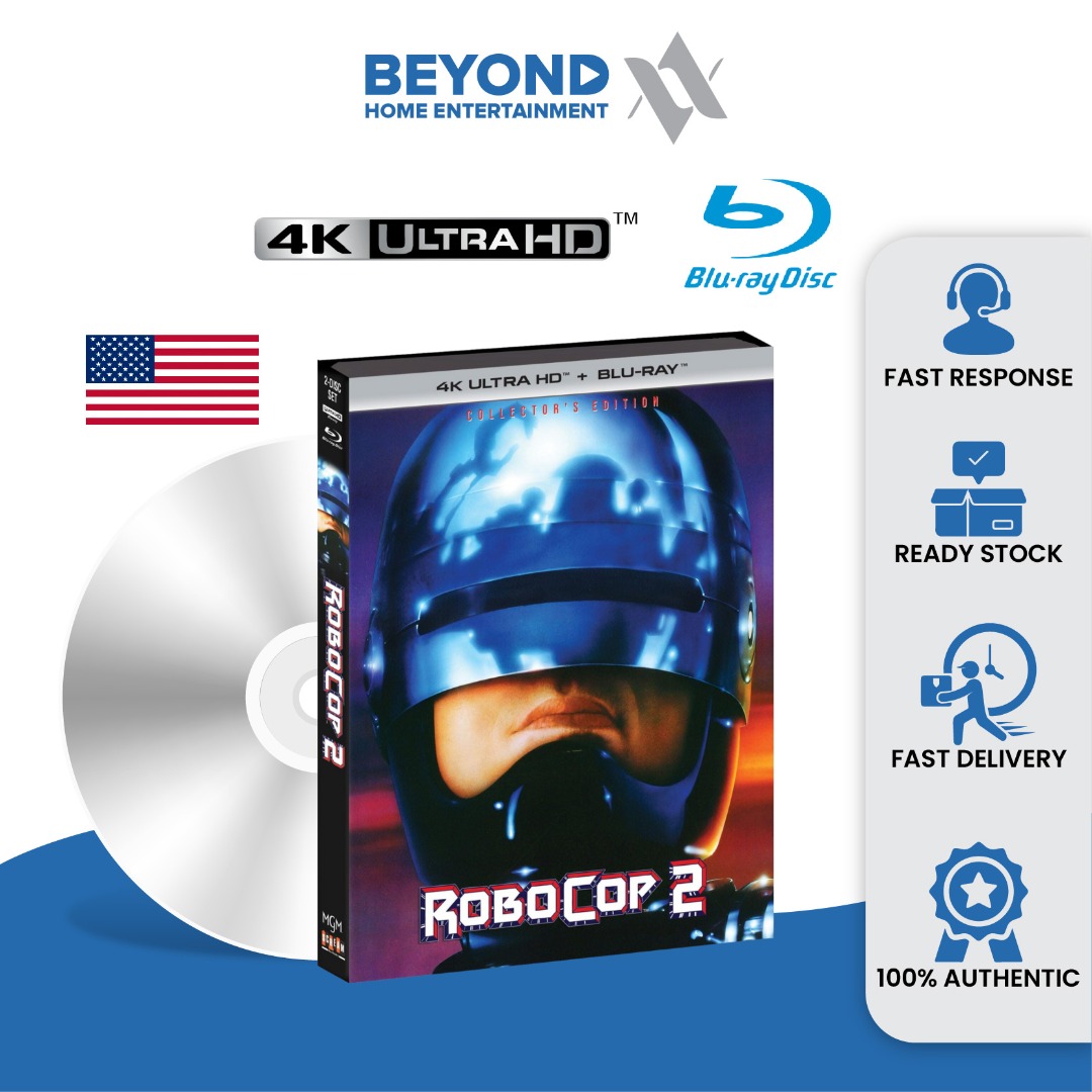 Robocop 2 (Shout Factory) [4K Ultra HD + Bluray], Hobbies & Toys, Music & Media, CDs & DVDs on ...