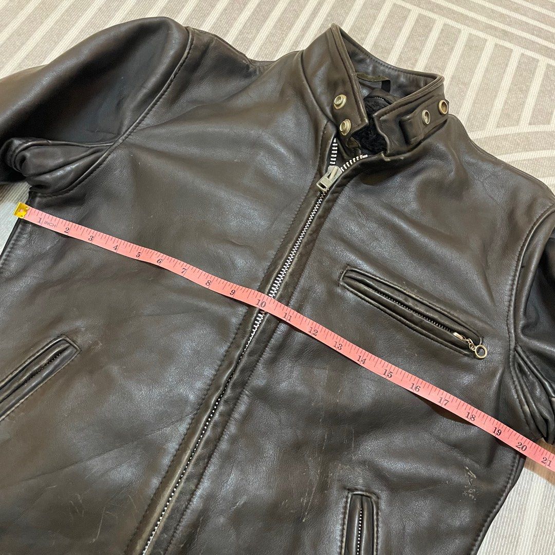 Schott 141 Cafe Racer Leather jacket saiz 36 USA, Men's Fashion, Coats, Jackets and Outerwear on ...