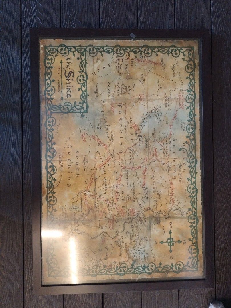 Shire map - framed, Furniture & Home Living, Home Decor Accessories ...