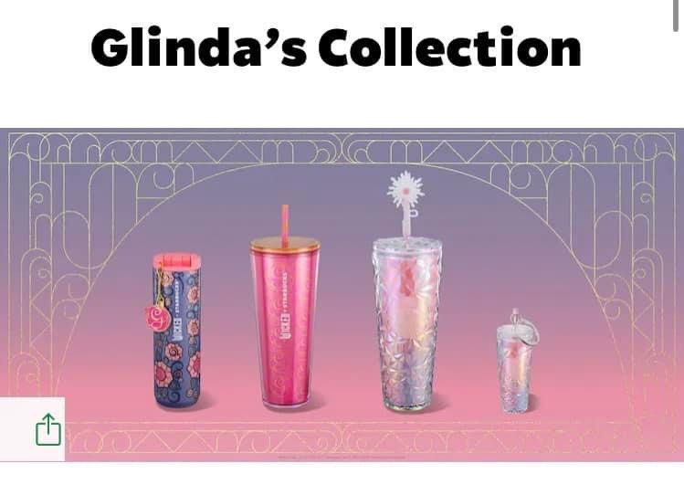 Glida / Elphaba Starbucks x Wicked Cold Cup and Stainless Tumblers ...