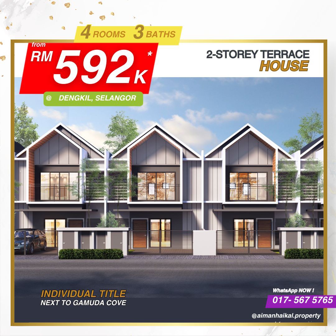 Teres 2 Tingkat Dua Ruby Parkhomes next to Gamuda Cove UITM Dengkil ...