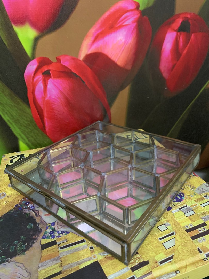 Vintage HONEYCOMB JEWELLERY BOX Bequai Brass Honeycomb Storage Box | 1 ...