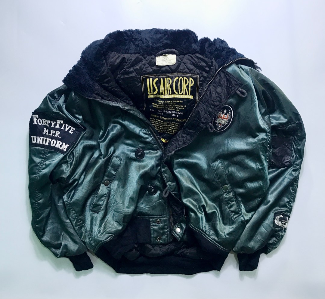 Vintage Repro Flight Bomber Military Jacket, Men's Fashion, Coats ...