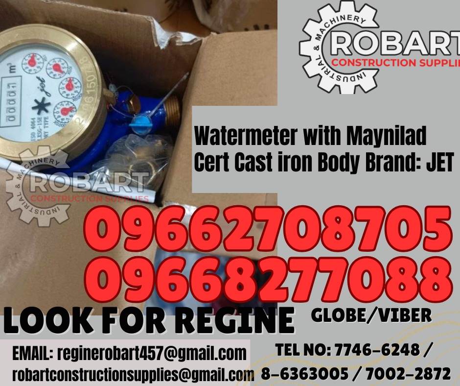 Watermeter with Maynilad Cert Cast iron Body Brand: JET, Commercial ...