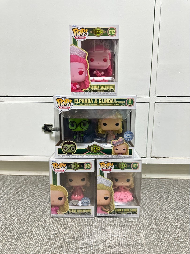 Wicked Funko Pop Glinda and Elphaba, Hobbies & Toys, Toys & Games on ...