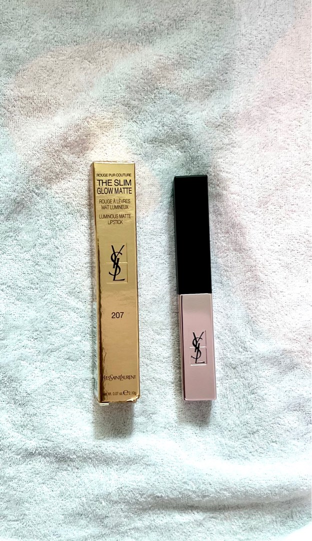 YSL YVES SAINT LAURENT - Rouge Pur Couture The Slim Glow Matte - # 207 Illegal Rosy Nude 2.1g/0 ...
