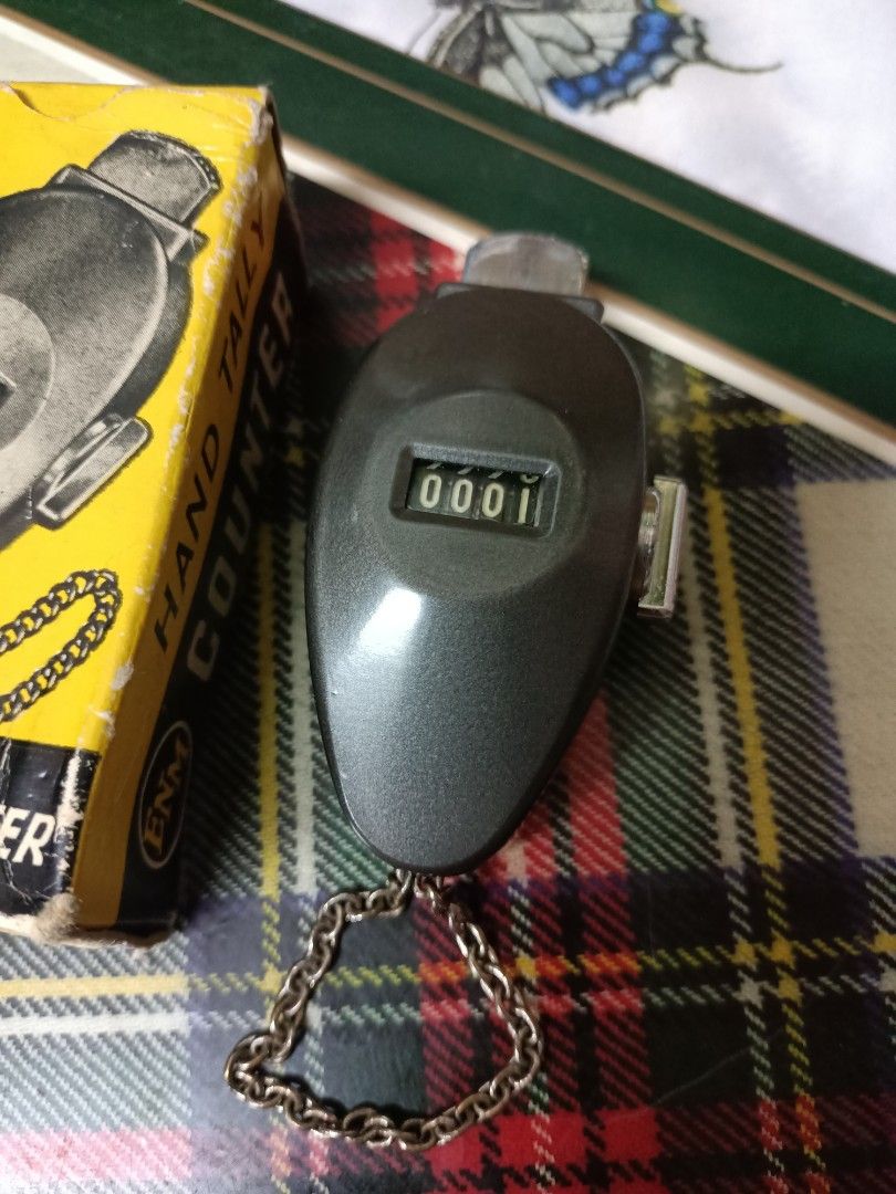1950s mechanical hand tally counter made in england heavy solid working ...