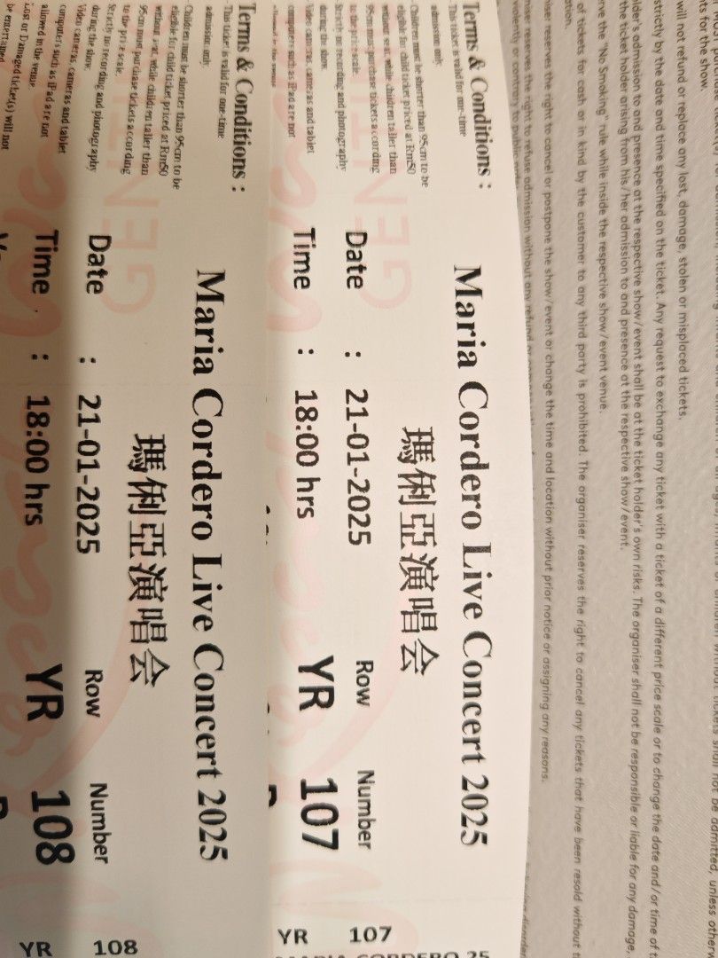 2 Tickets Mario Cordero Live Concert 2025, Tickets & Vouchers, Event ...