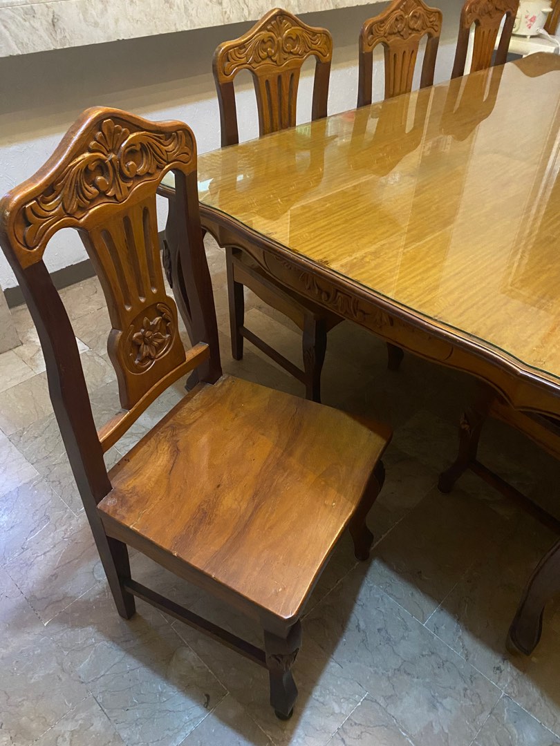 8 seater Narra Dining Set, Furniture & Home Living, Furniture, Tables ...