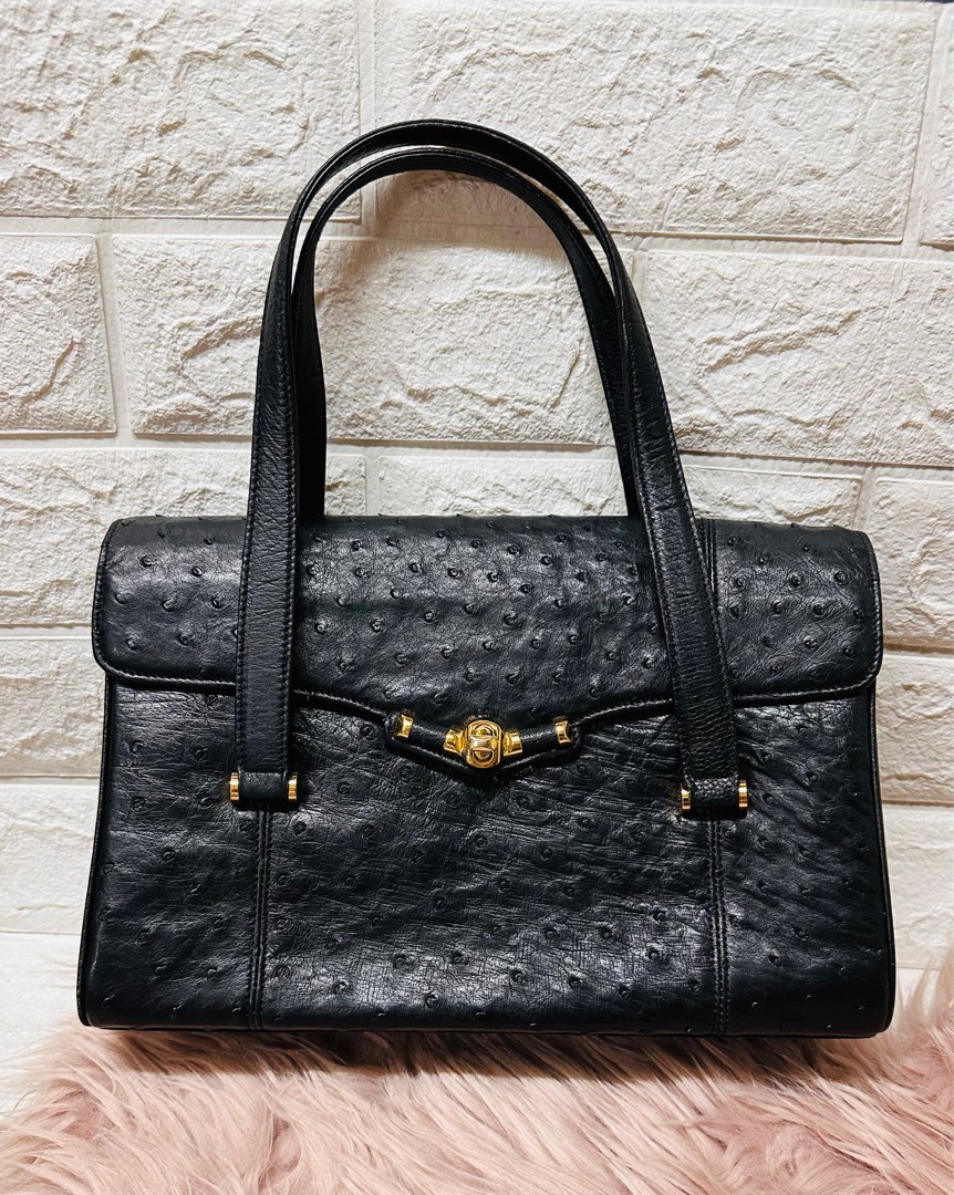 Authentic JRA Ostrich Leather Handbag, Luxury, Bags & Wallets on Carousell