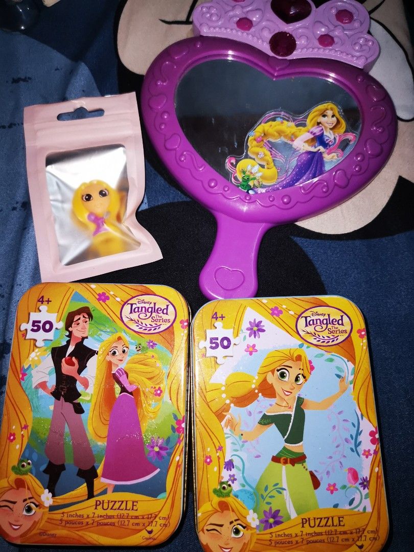 AUTHENTIIC Official Disney's Tangled Rapunzel merchandise SET, Hobbies ...