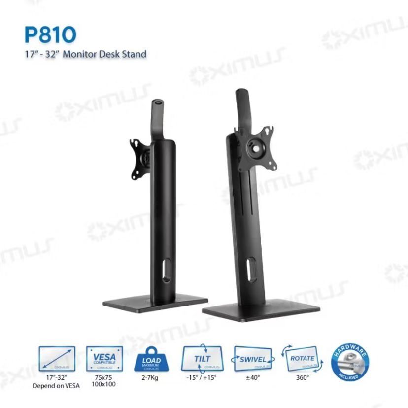 Bracket Desk Stand Meja 1 Monitor Naik Turun 17" - 32" Oximus P810 ...