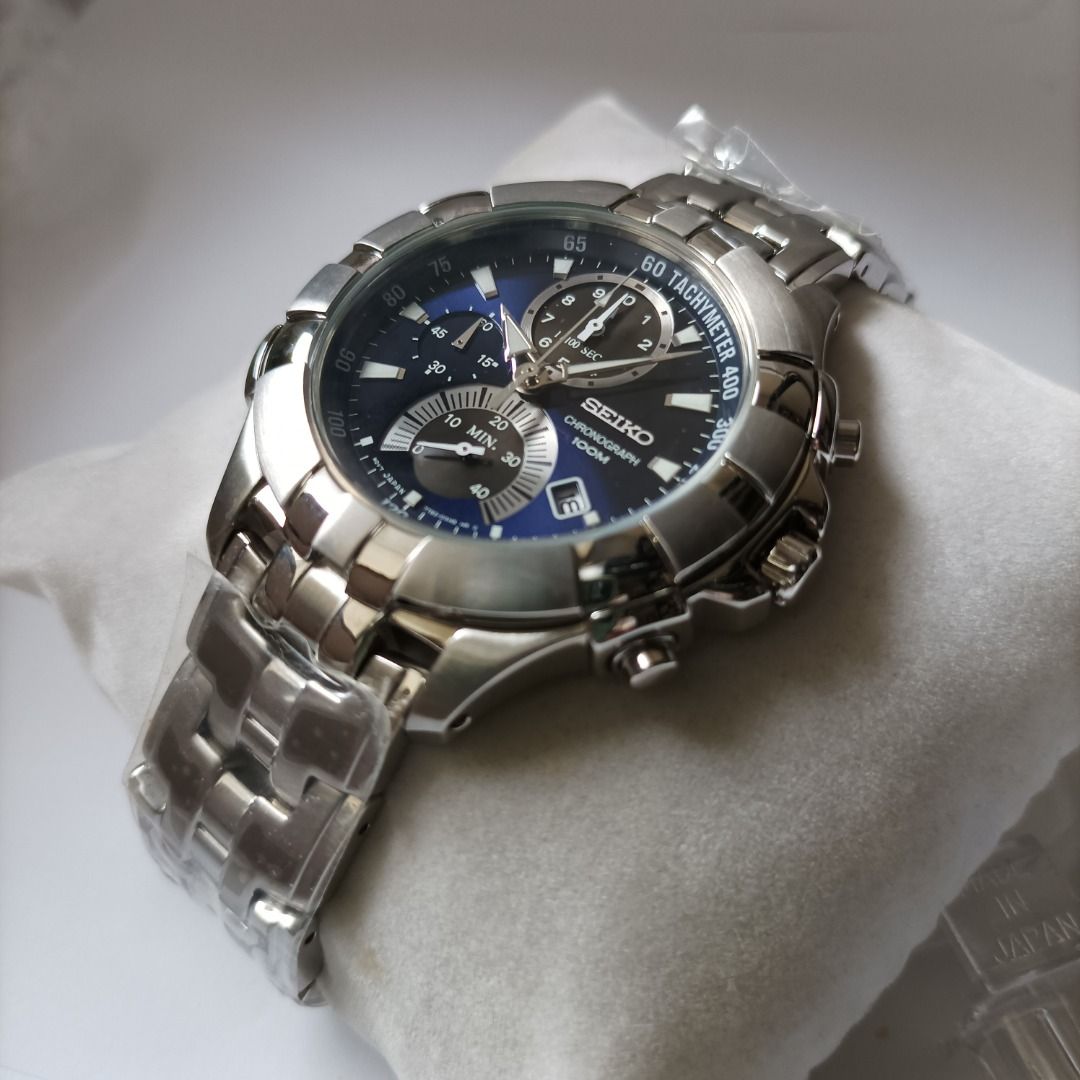 Brand New Manly Seiko Tachymeter Chronograph Quartz 100M Mens Watch ...