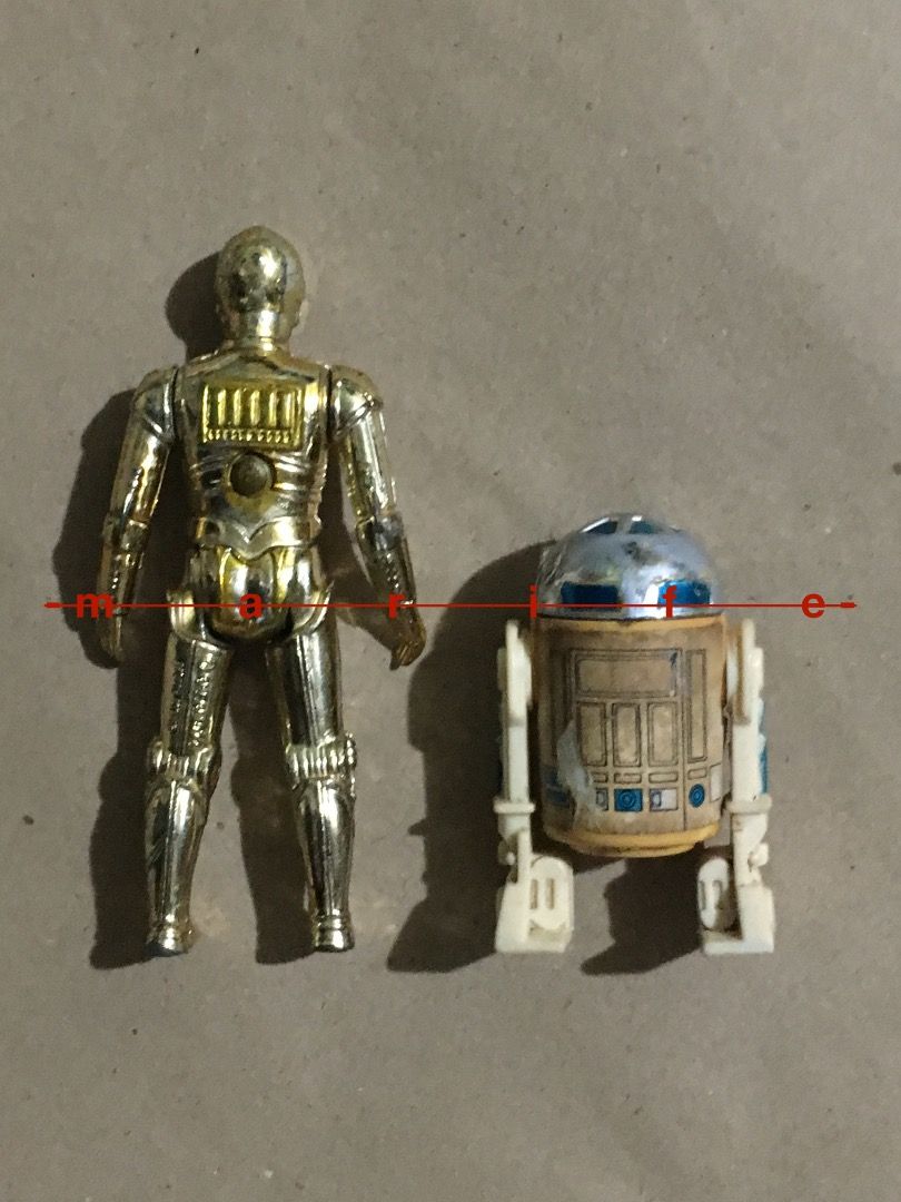 c3p0 r2d2 Starwars Vintage 12back Kenner 1980 star wars figure VT ...