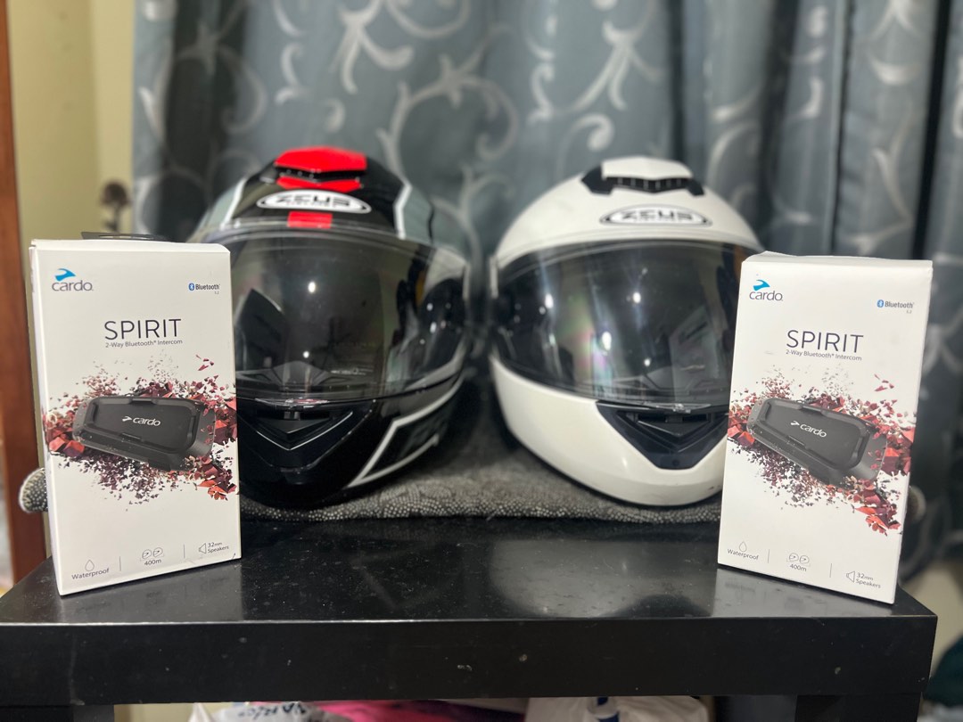 Cardo Spirit + Zeus Flip up Helmet, Audio, Earphones on Carousell