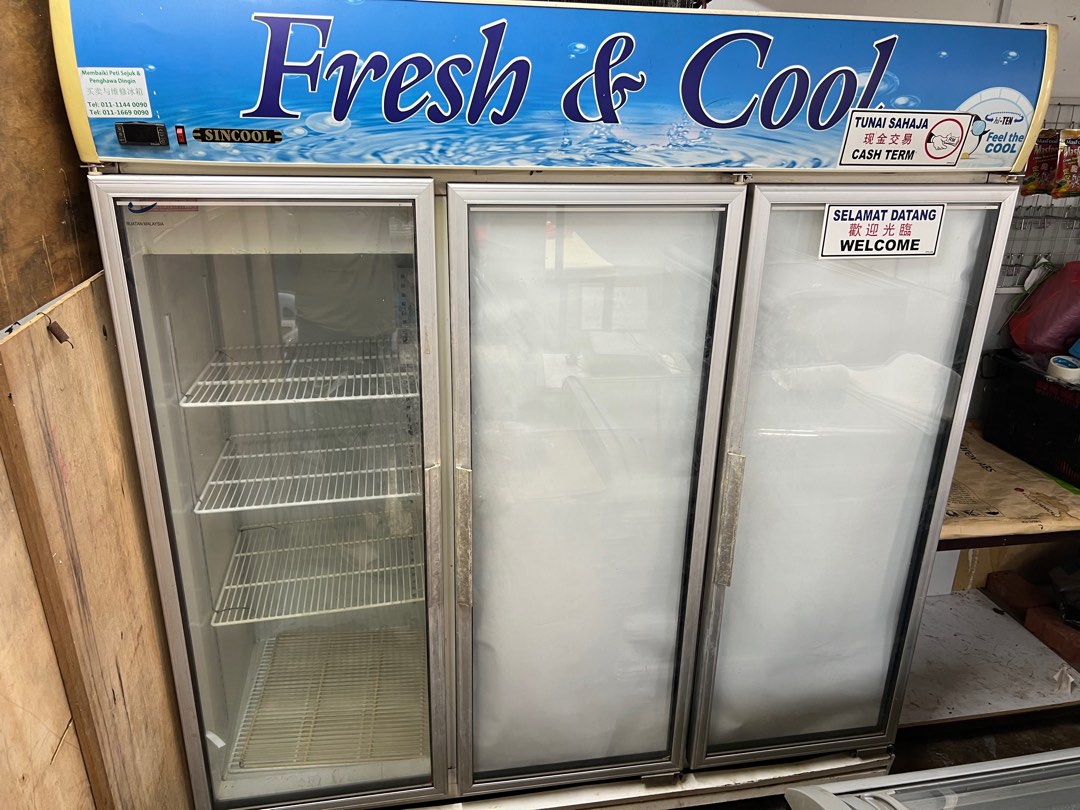 Chiller SinCool Fresh & Cool 3Door Glass (upright) Chiller, TV & Home ...