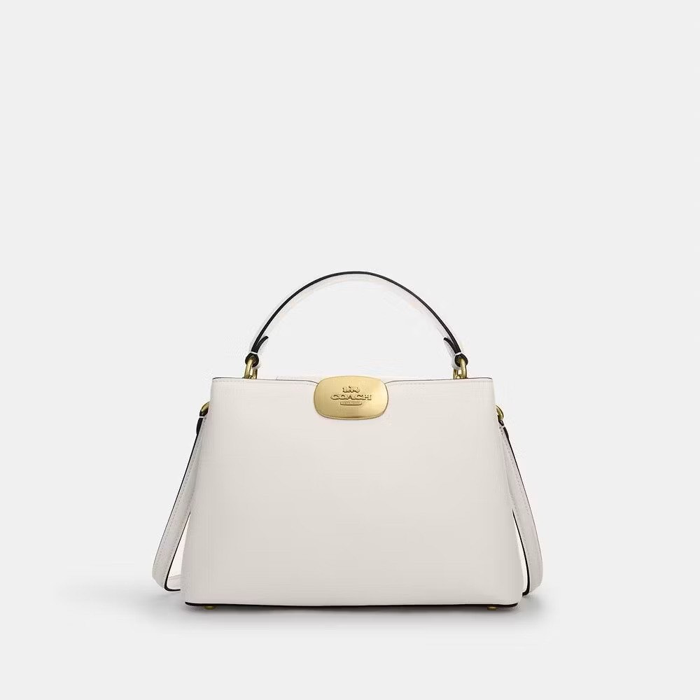 Coach Mini Eliza Hand Bag White, Barang Mewah, Tas & Dompet di Carousell