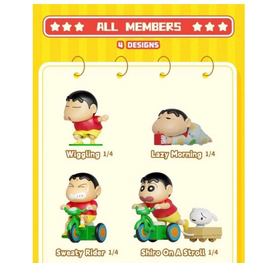 CRAYON SHIN CHAN DYNAMIC SHIN LIFE WIND UP MOVING TOY BLIND BOX 4 ...