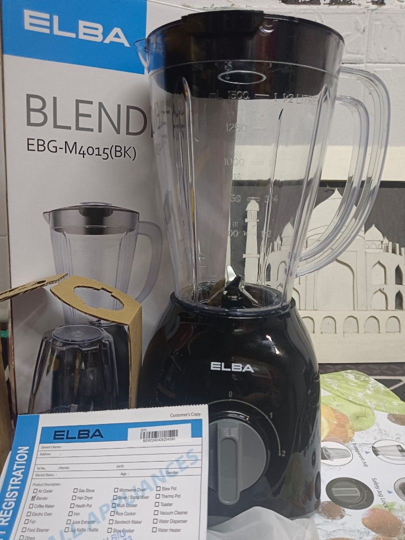 Elba Blender EBG-M4015(Bk), Announcements on Carousell