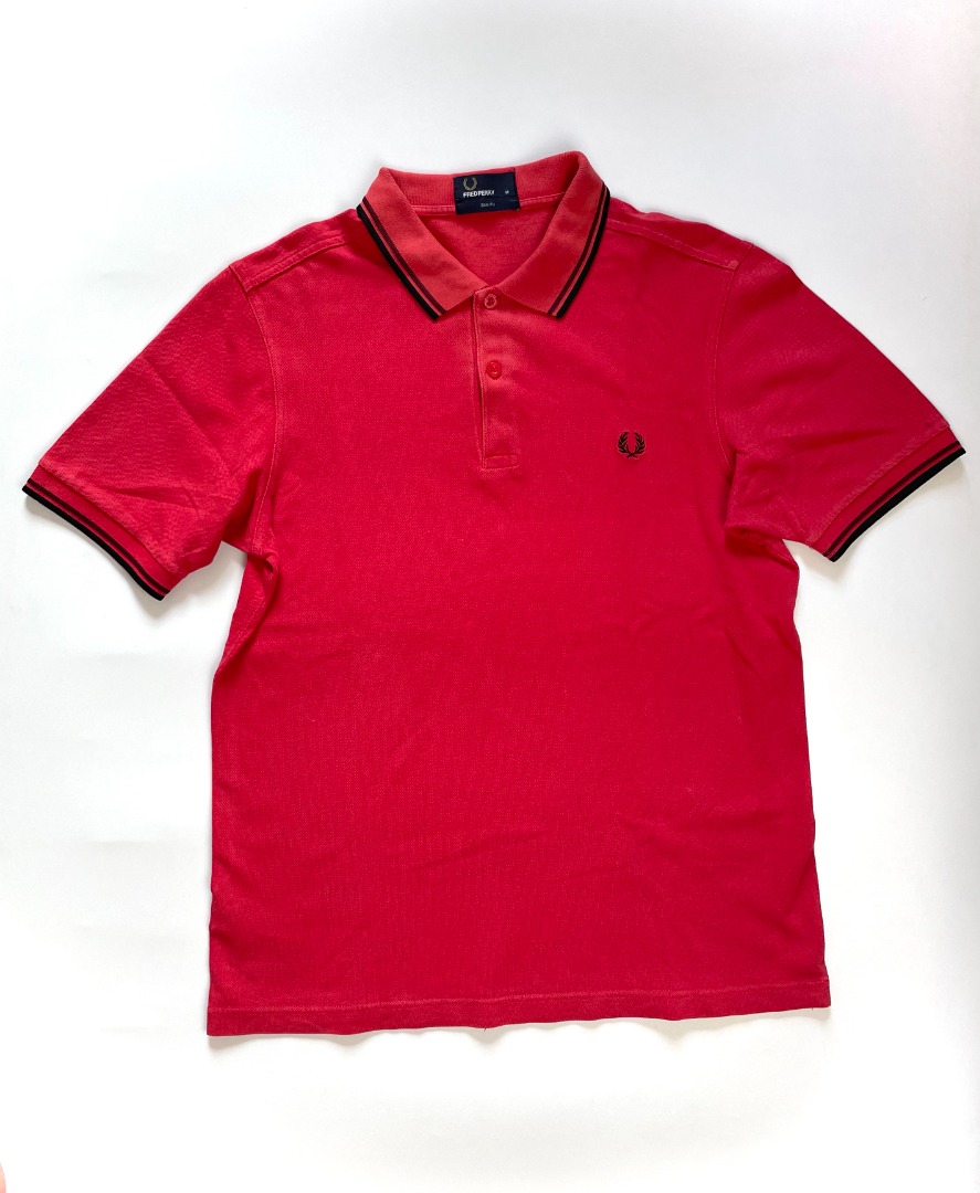 Fred Perry Red Slim Fit Polo Shirt, Men's Fashion, Tops & Sets, Tshirts ...