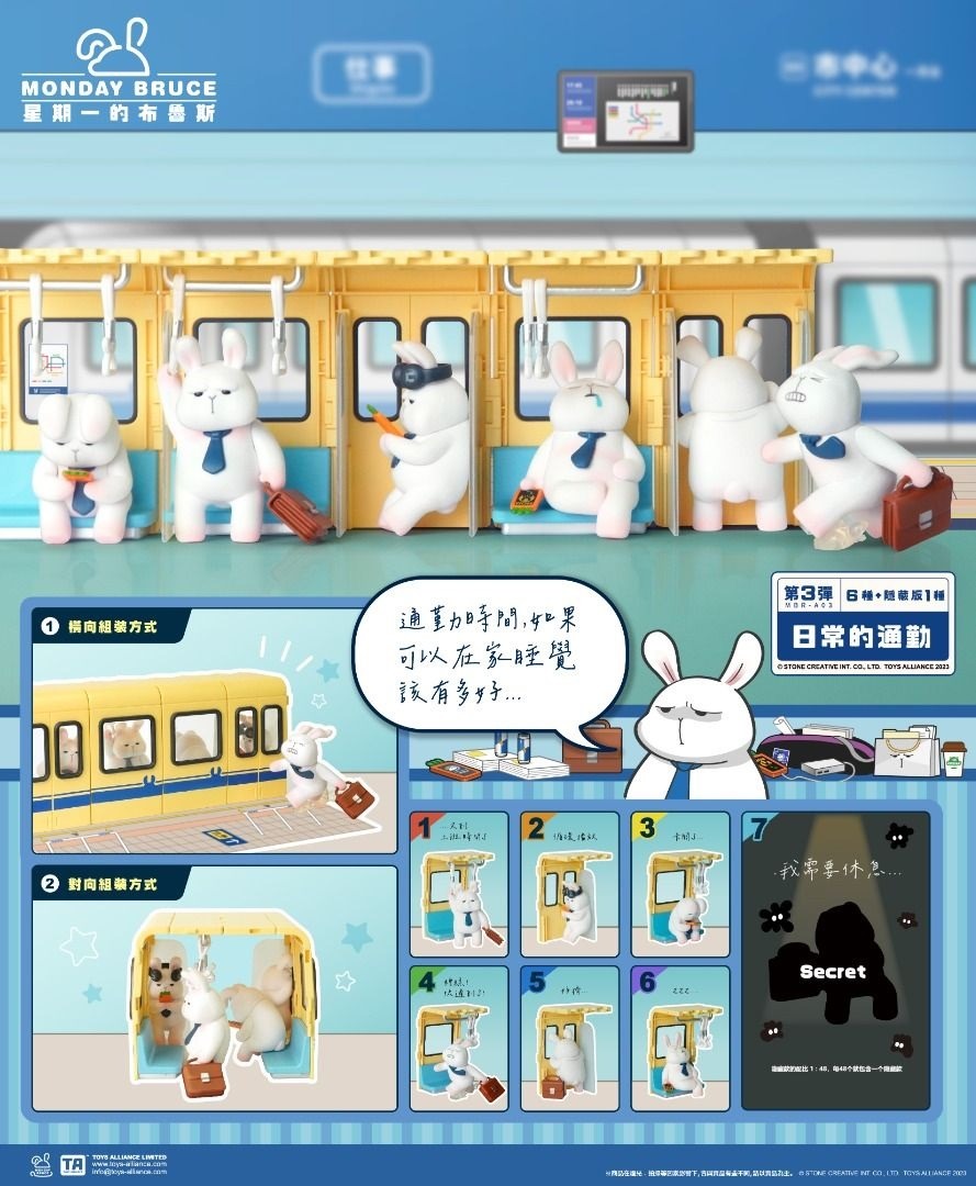 [Free Delivery] MONDAY BRUCE: Daily Metro Ride Series 3 - Blind Box ...