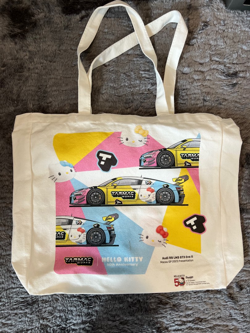 HELLO KITTY 50TH ANNIVERSARY AUDI R8 LMS TOTE BAG, Women's Fashion ...