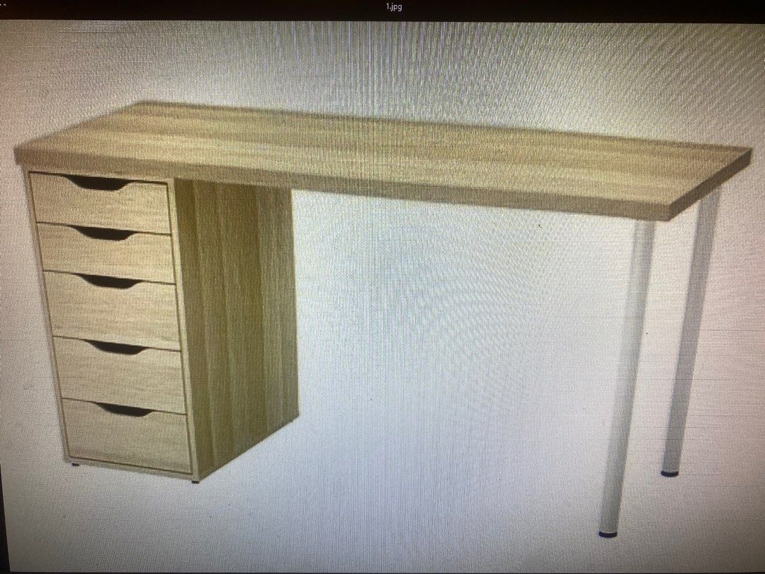 IKEA Computer desk + drawers in excellent condition, 傢俬＆家居, 傢俬, 其他家居傢俬 ...