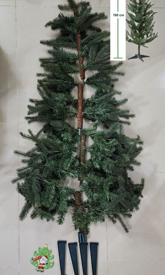 IKEA Fejka Artificial Christmas Tree 180cm With Dwarfs & X'mas Tags ...