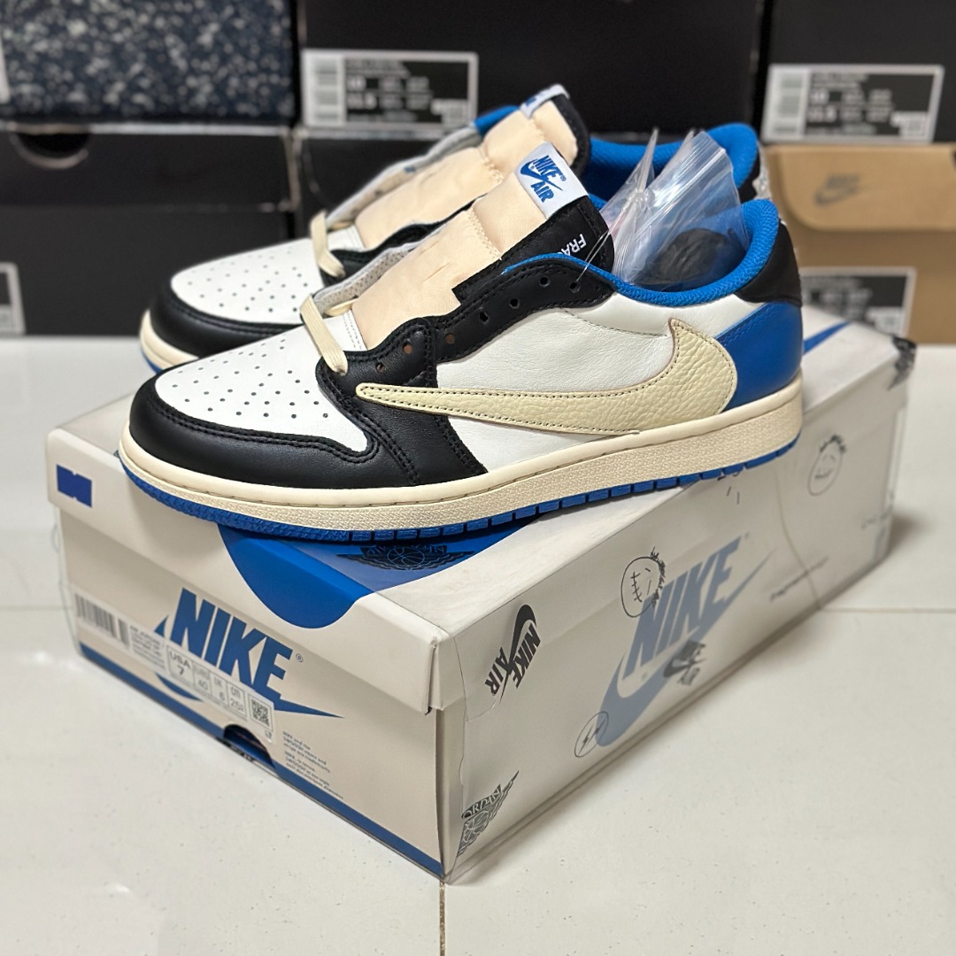 Jordan 1 Low Travis Scott Fragment [US7] 100% AUTHENTIC, Men's Fashion ...