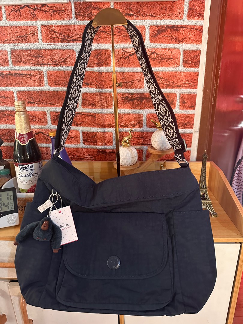 Kipling Nylon Hobo Bag - Nyrie Blue, Luxury, Bags & Wallets on Carousell