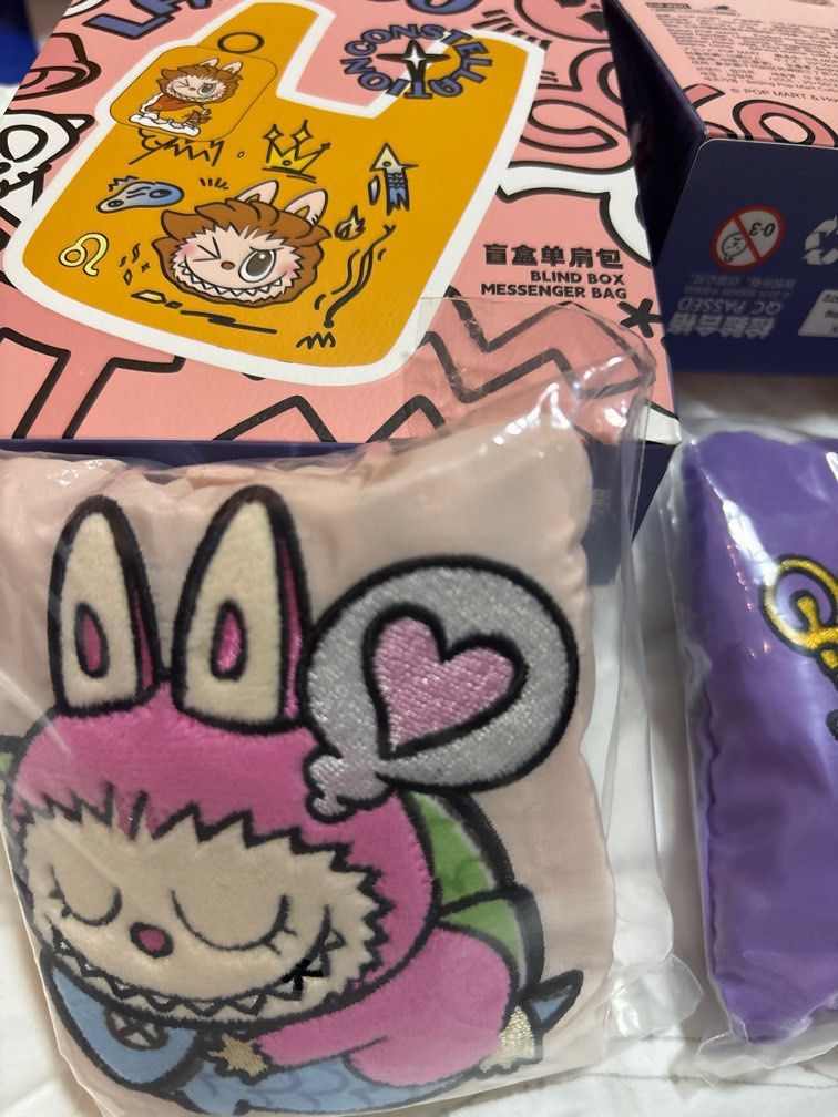 Labubu lbb 拉布布 单肩包/ 环保袋 reusable recycle messenger bag : or as xmas ...