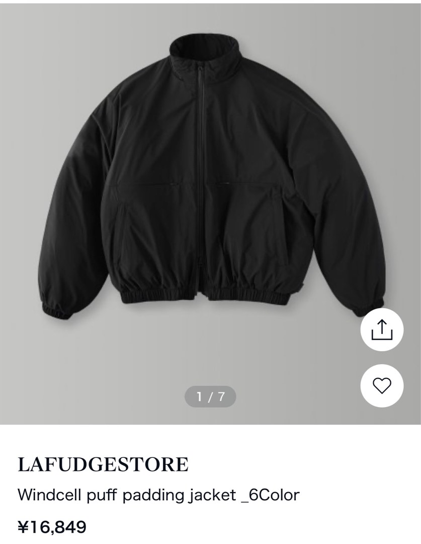 LAFUDGESTORE windcell puff padding jacket boxy oversize musinsa standart ajobyajo thug club tNF ...