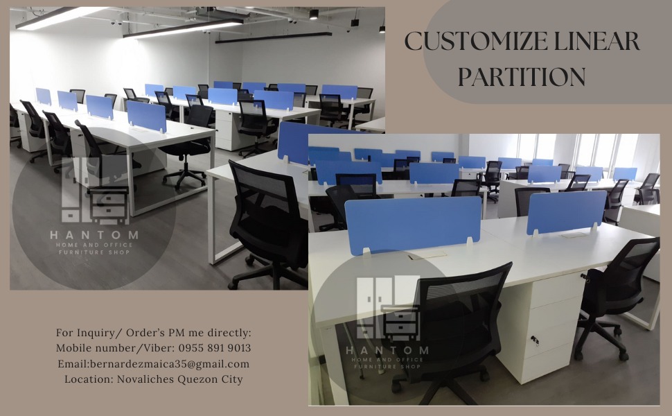 LINEAR PARTITION WITH SCREEN PANEL, Furniture & Home Living, Furniture ...