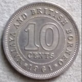 Malaya & British Borneo 1961 10 Cents coin, Hobbies & Toys, Collectibles & Memorabilia, Currency ...