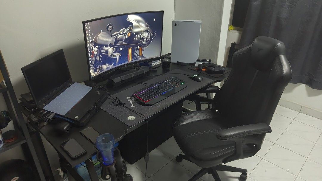 Meja Kerusi Combo - Meja Game Kerja / Kerusi Game Kerja l Ikea TT ...