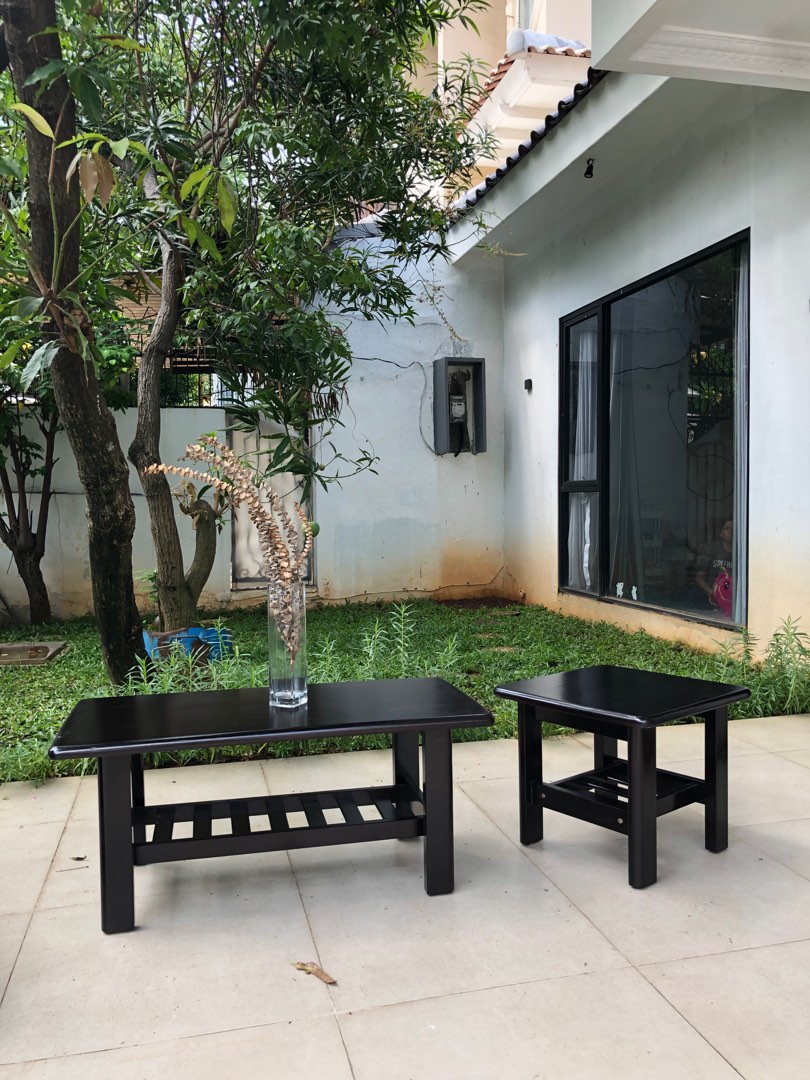 Coffee Table Meja Pendek Ruang Tamu Solid Wood Meja Makan Pendek Bed ...