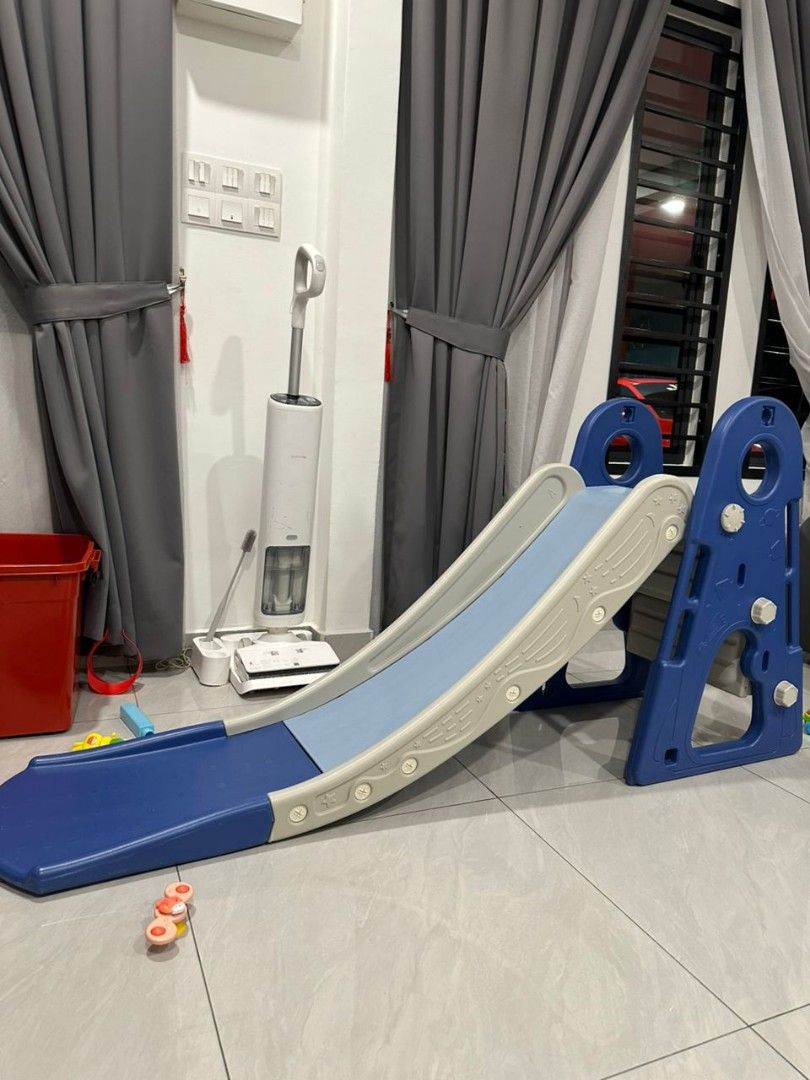 Mini Children Slide Indoor Home DIY With High Safety Guard Fence Kids ...