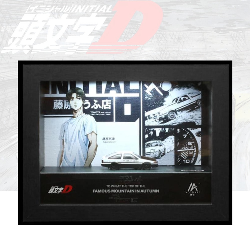 MoreArt 1/64 Scale Initial D Theme AE86 with Light One-Piece Frame ...