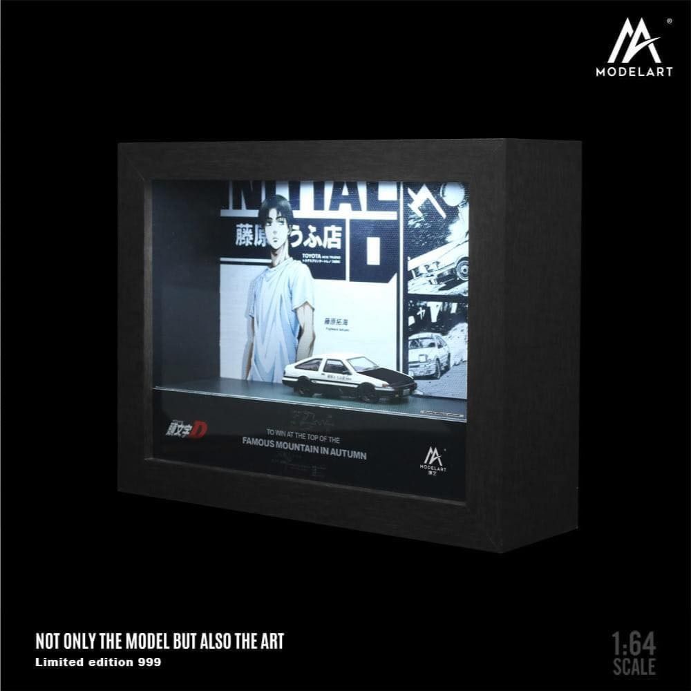MoreArt 1/64 Scale Initial D Theme AE86 with Light One-Piece Frame ...
