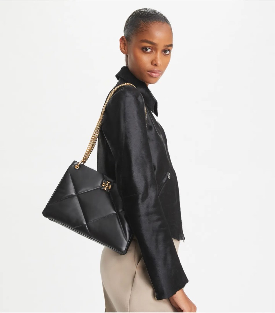 New 2024 Tory Burch Kira Diamond Hobo Bag Black, Women's Fashion, Bags ...