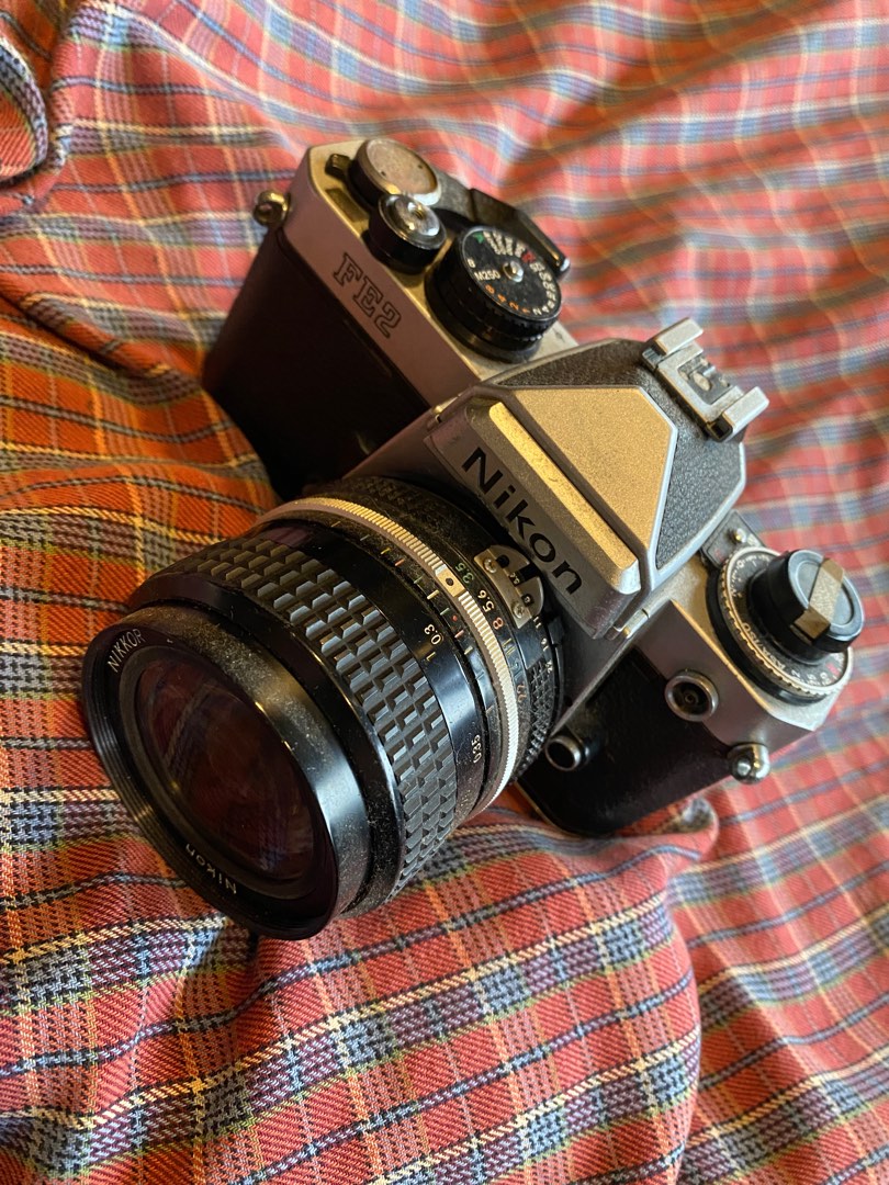 Nikon FE2 28mm f3.5 Nikkor vintage film camera FE 2 fm, Photography, Cameras on Carousell