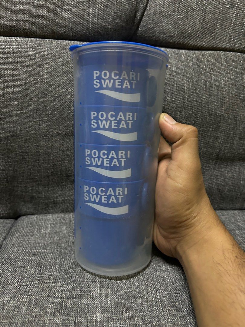 Pocari sweat folding cup set, Sports Equipment, Hiking & Camping on ...