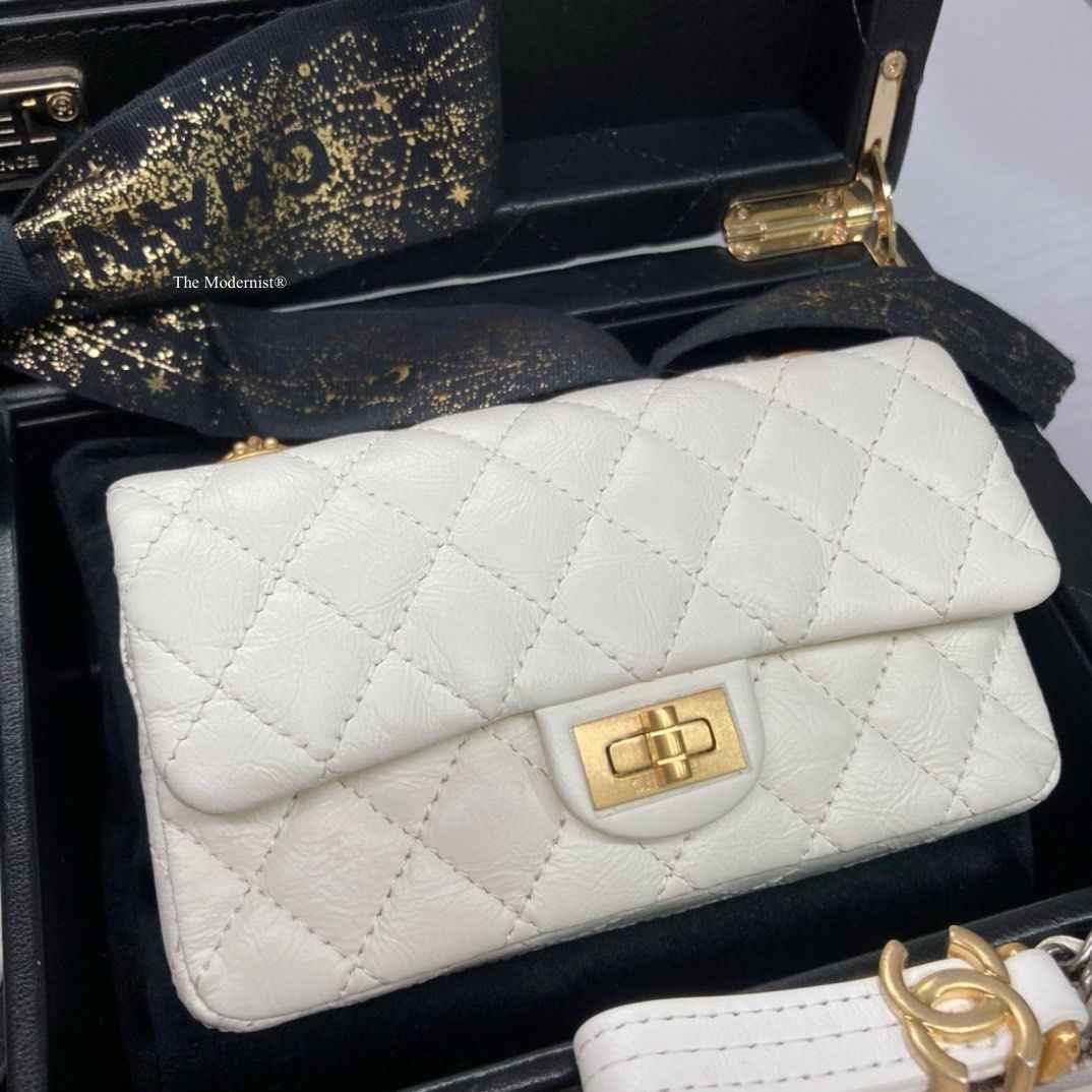 Pre-owned Chanel Success Story Set of 4 White Micro Mini Bags with ...