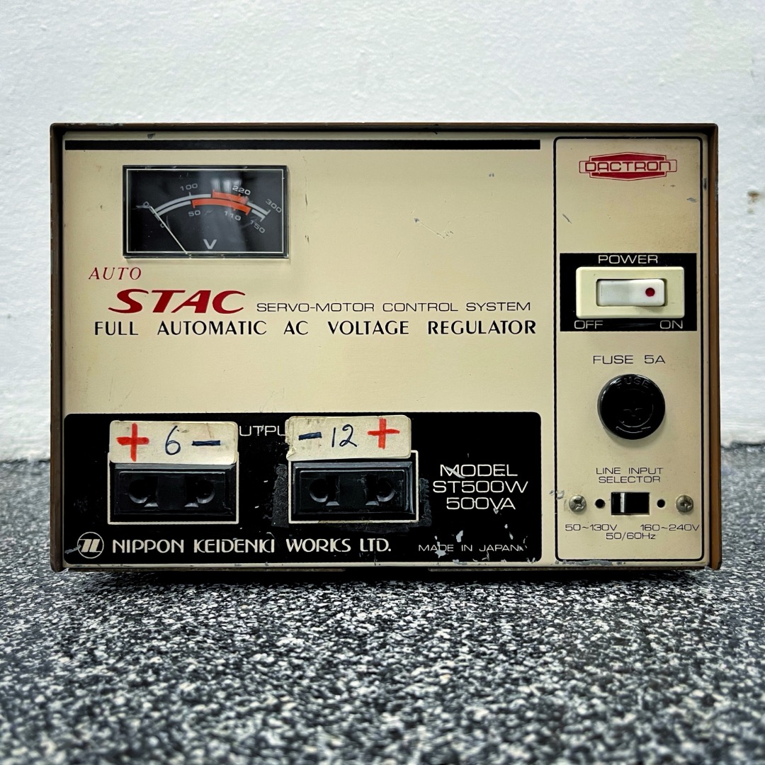 Retro STAC Japan Voltage Regulator ST500W, TV & Home Appliances, Electrical, Adaptors & Sockets ...