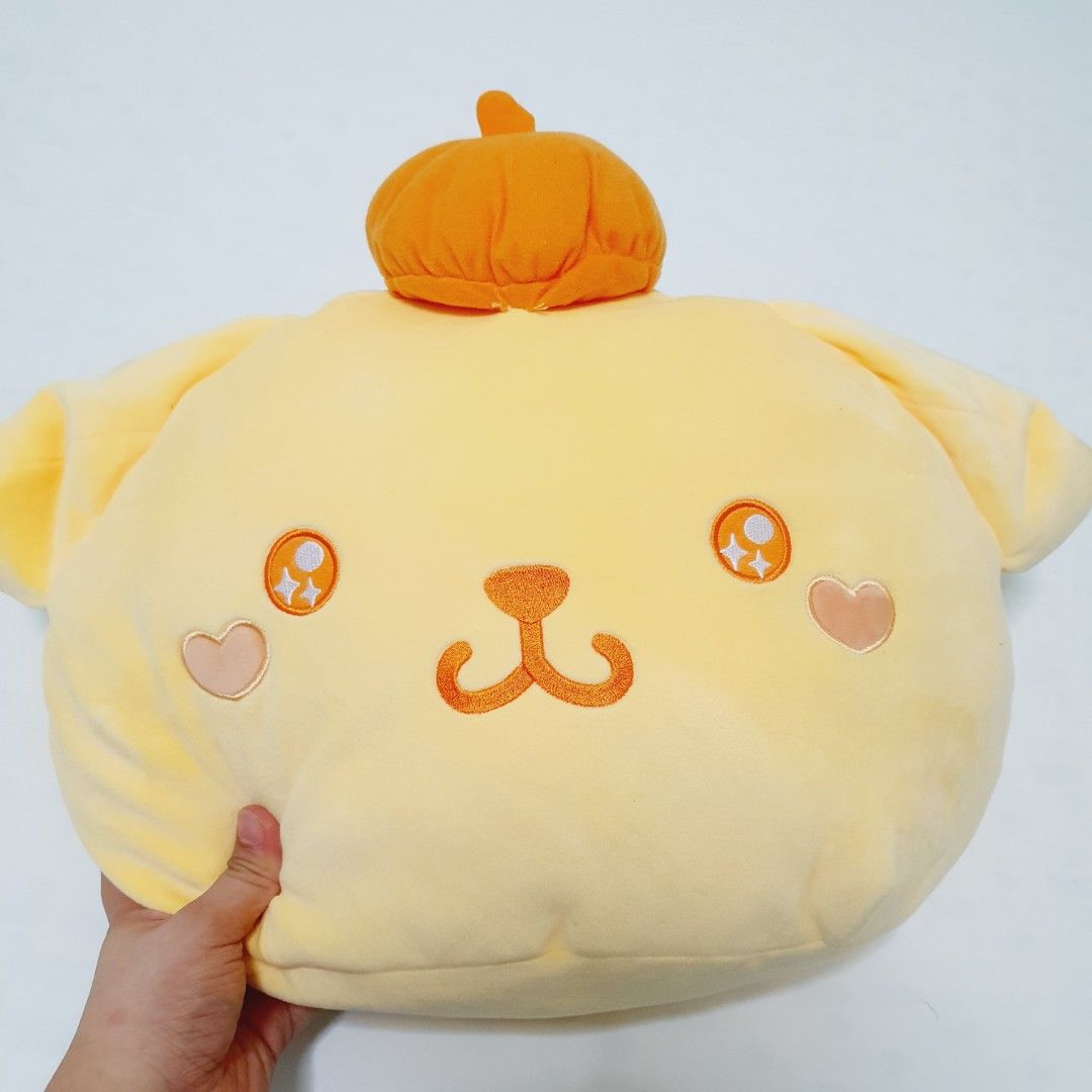 Sanrio Pompompurin Mochi Heart Cheeks Face Cushion Plush, Hobbies ...