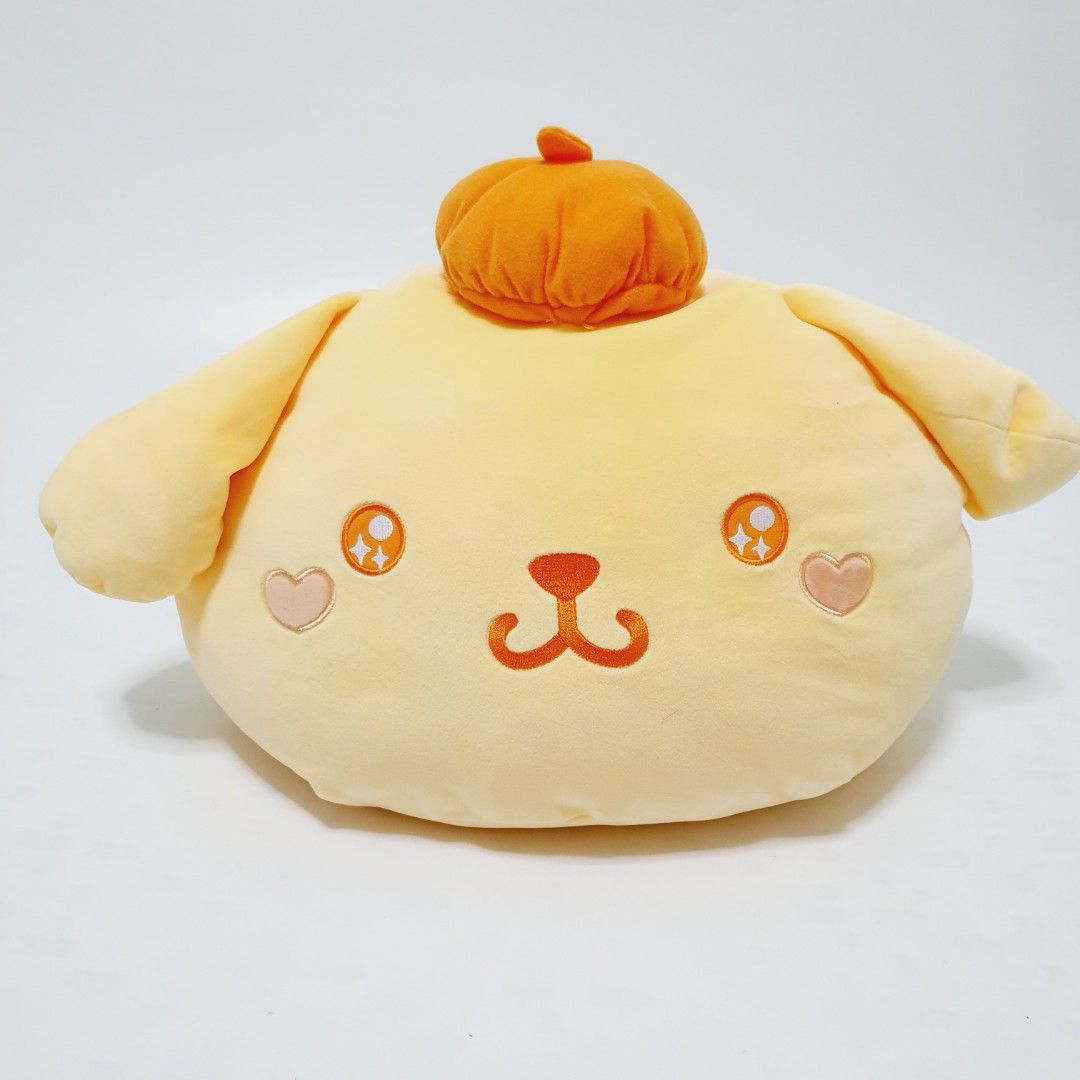 Sanrio Pompompurin Mochi Heart Cheeks Face Cushion Plush, Hobbies ...