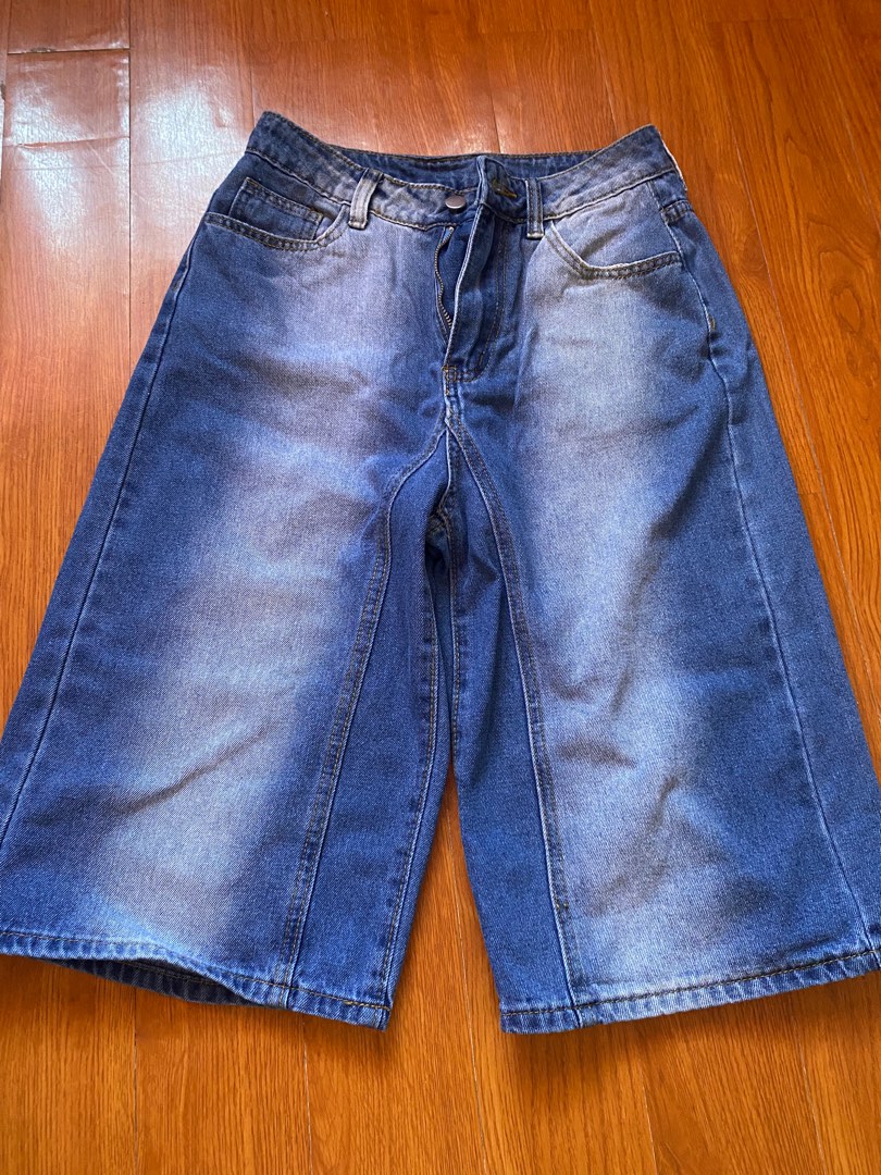 Shein Blue Denim Jorts, Women's Fashion, Bottoms, Other Bottoms on ...