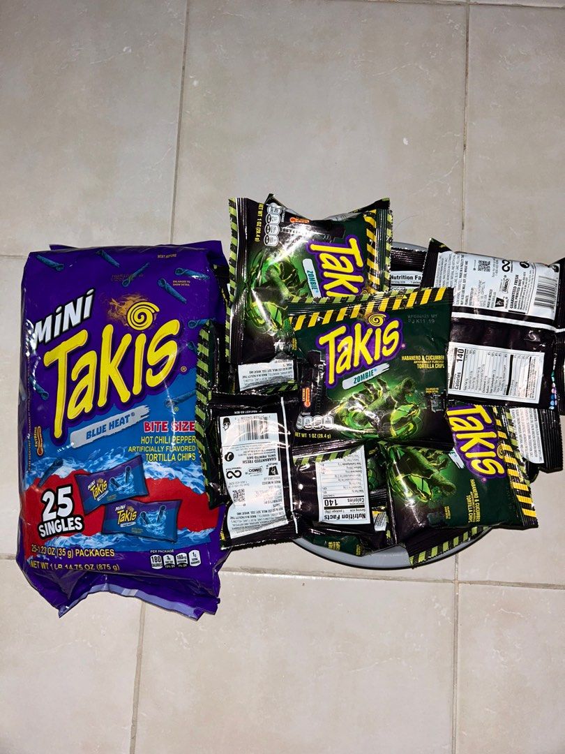 Takis BLUE HEAT/ZOMBIE Rolled Tortilla Chips, Food & Drinks, Packaged ...