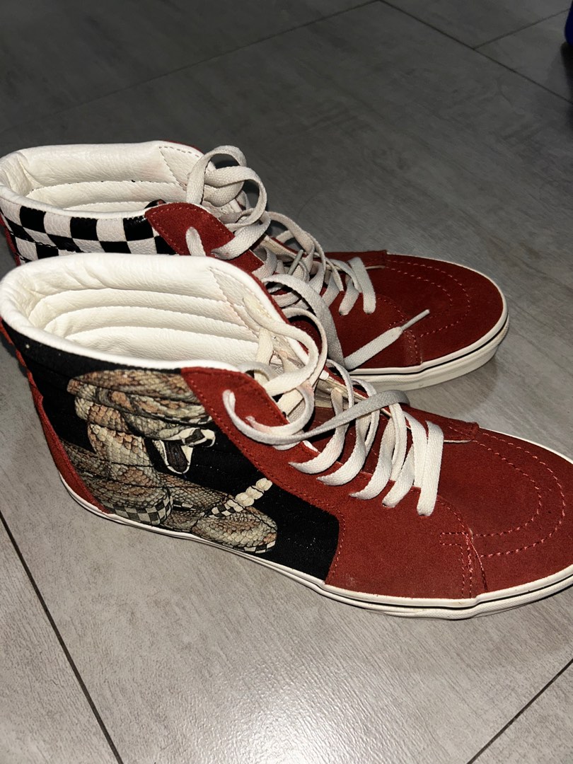 Vans Sk8-Hi Shoes - Desert Snake/Chili Oil, Men's Fashion, Footwear ...