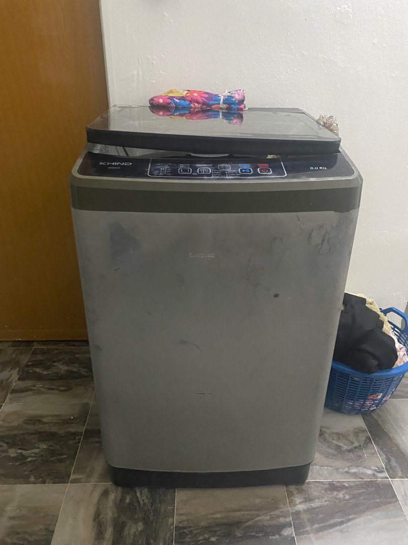Washing machine khind 8kg automatic, TV & Home Appliances, Washing ...